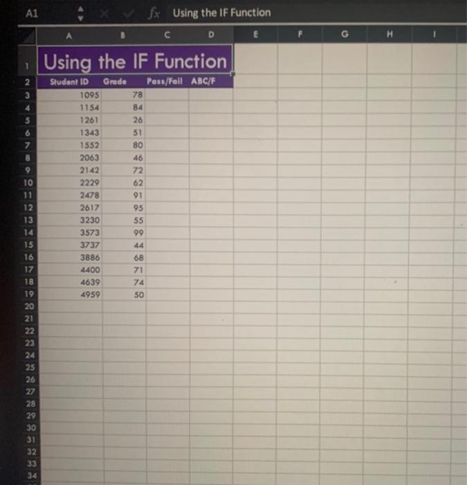 Solved 2 Write A Nested If Function In Cell D3 That Assigns 
