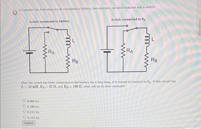 Solved 1 Consider The Following Circuit Containing A
