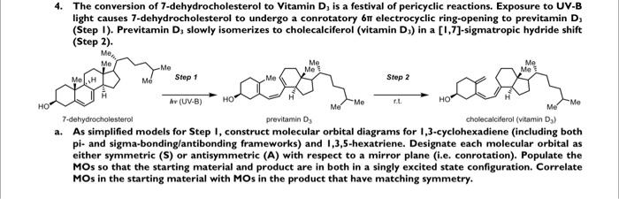 Solved 4. The conversion of 7-dehydrocholesterol to Vitamin | Chegg.com