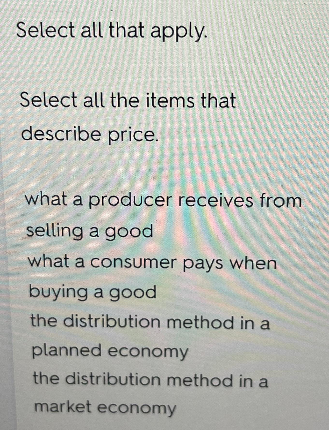Solved Select all that apply.Select all the items that | Chegg.com