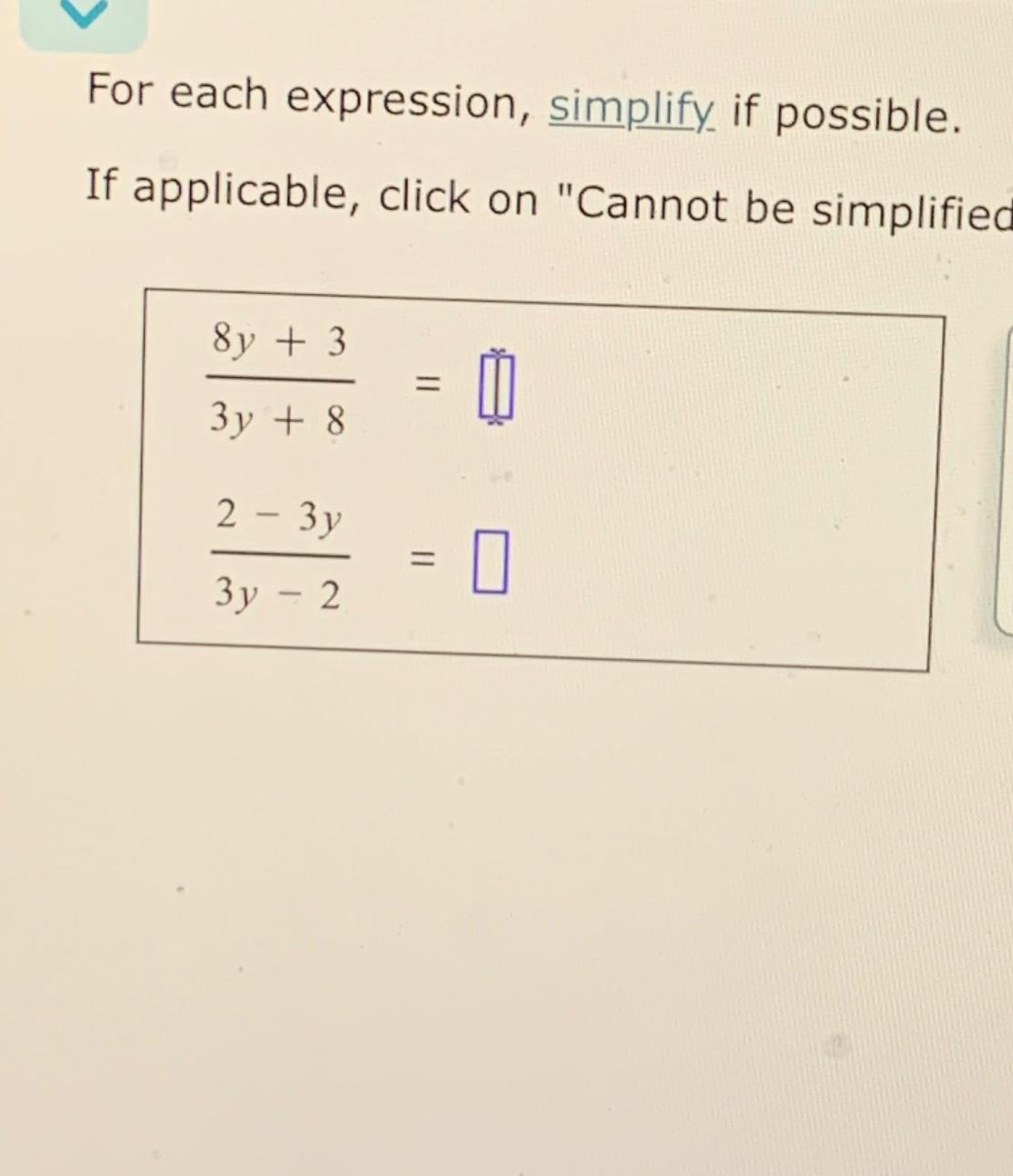 Solved For each expression, simplify if possible.If | Chegg.com