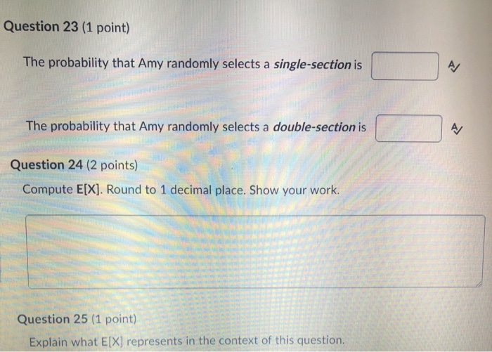 Solved There are eight sections of an intro stats course: | Chegg.com