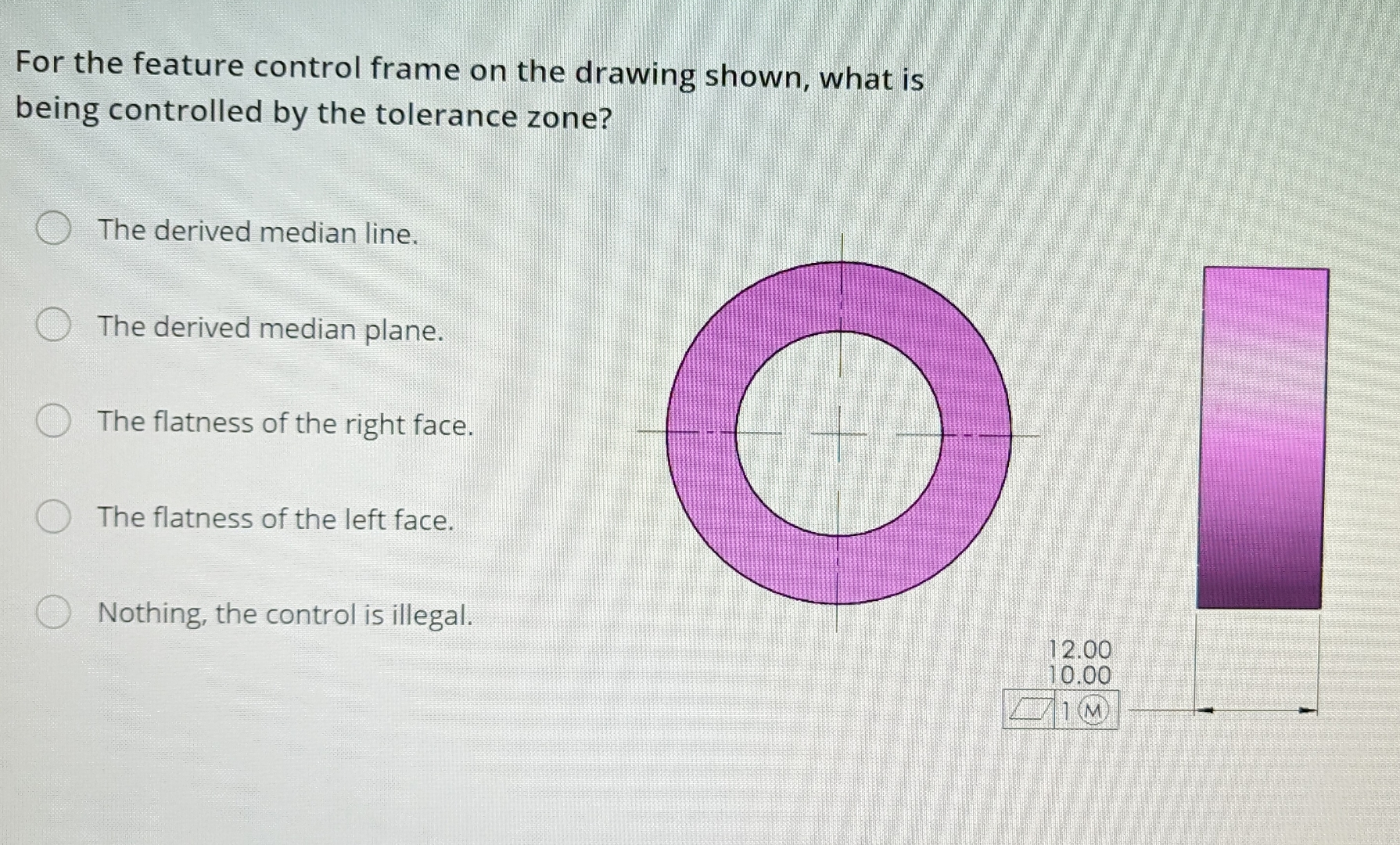 Solved For the feature control frame on the drawing shown, | Chegg.com