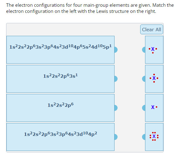 Solved The electron configurations for four main-group | Chegg.com