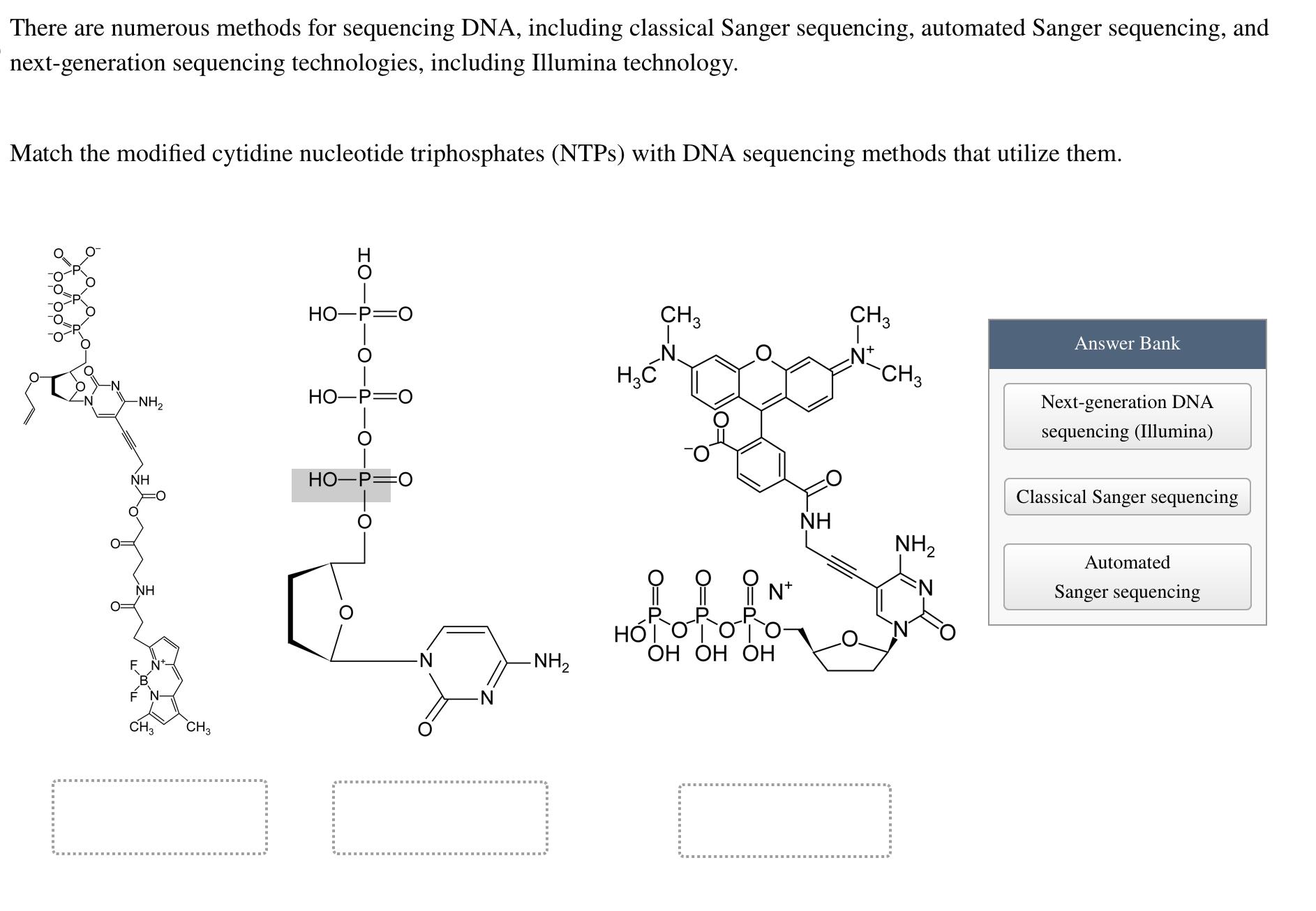 Solved There are numerous methods for sequencing DNA, | Chegg.com