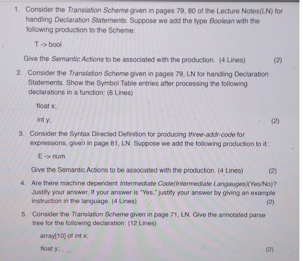 Solved 1. Consider the Translation Scheme given in pages | Chegg.com