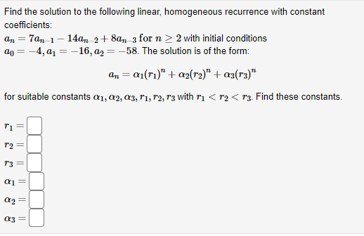 Solved Find the solution to the following linear, | Chegg.com