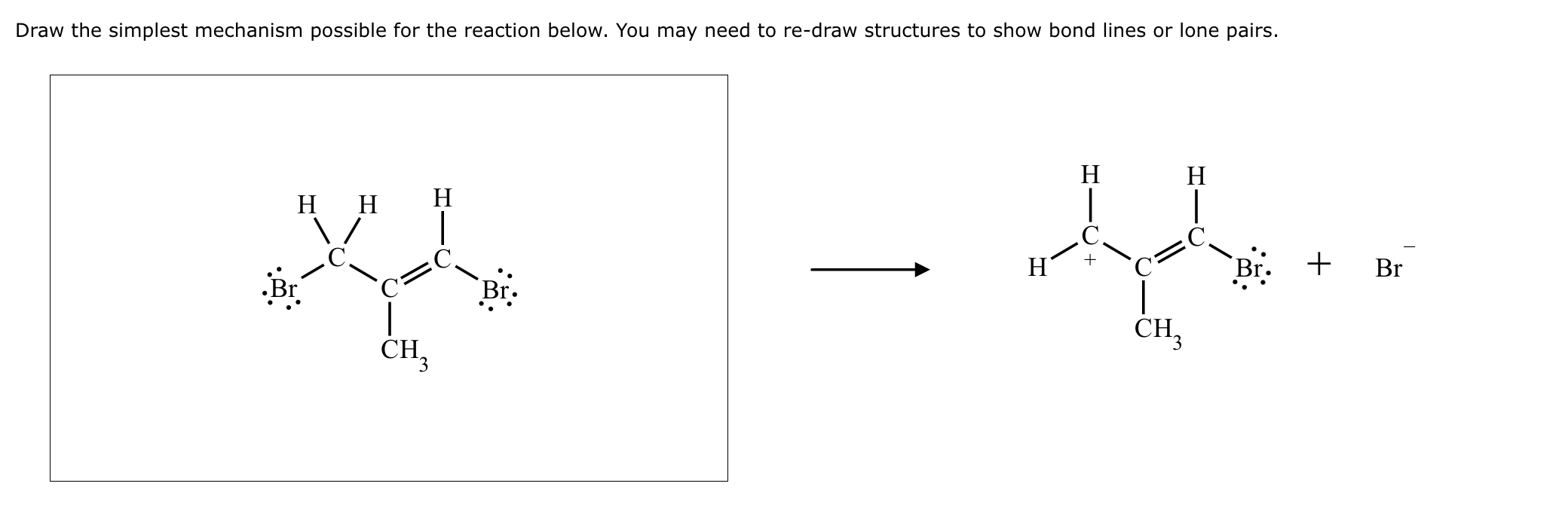 Solved Draw the simplest mechanism possible for the reaction | Chegg.com