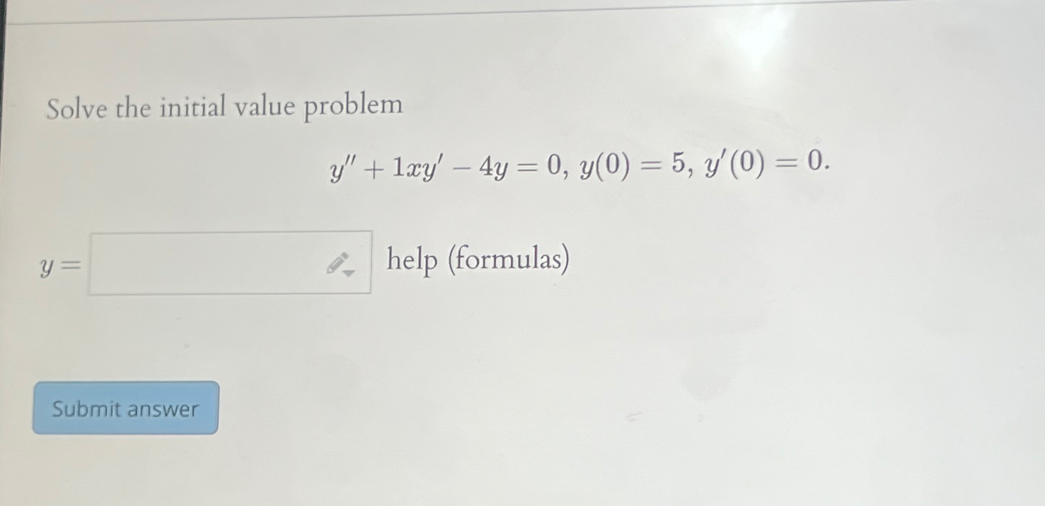 Solved Solve the initial value | Chegg.com