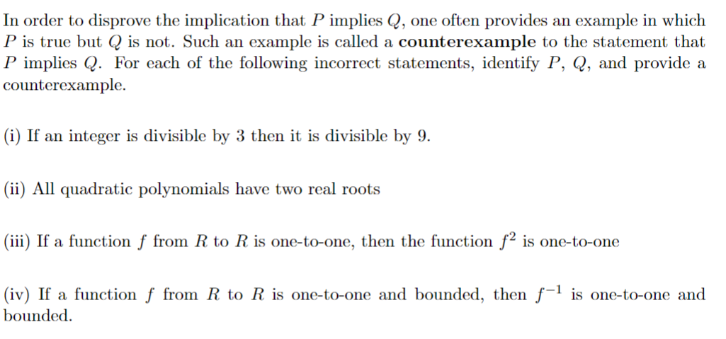 Solved In order to disprove the implication that P ﻿implies | Chegg.com