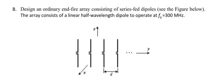 Solved B. Design an ordinary end-fire array consisting of | Chegg.com