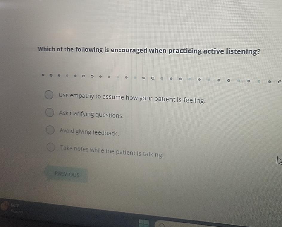 Solved Which of the following is encouraged when practicing | Chegg.com