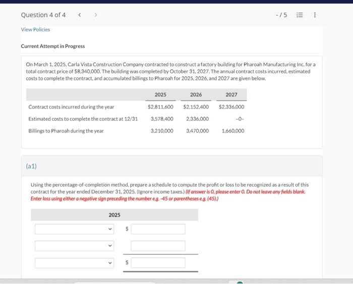 Current Attempt in Progress On March 1, 2025, Carla | Chegg.com
