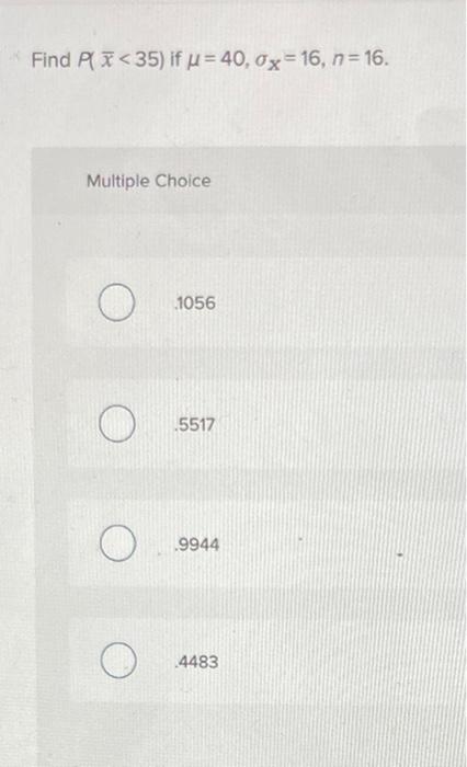 Solved Find P(xˉ