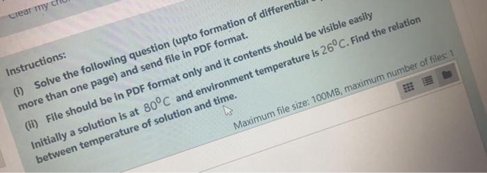 Solved Crear my Instructions: (1) Solve the following | Chegg.com