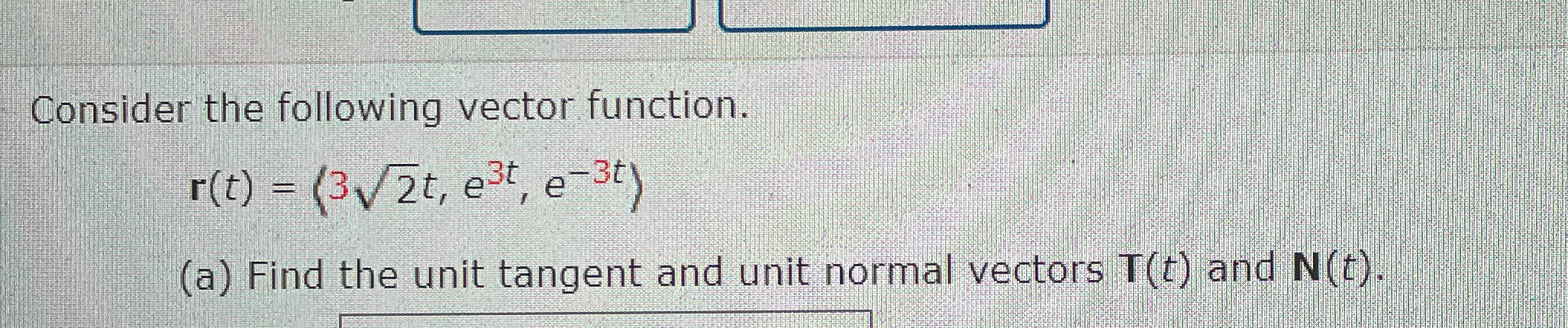 Solved Consider the following vector | Chegg.com