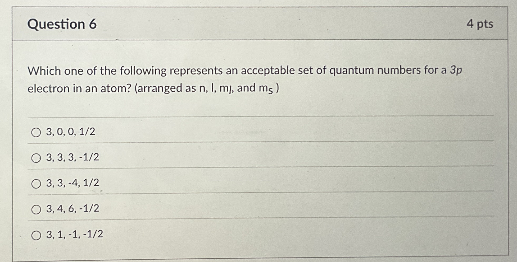 Solved Question 64 ﻿ptsWhich one of the following represents | Chegg.com
