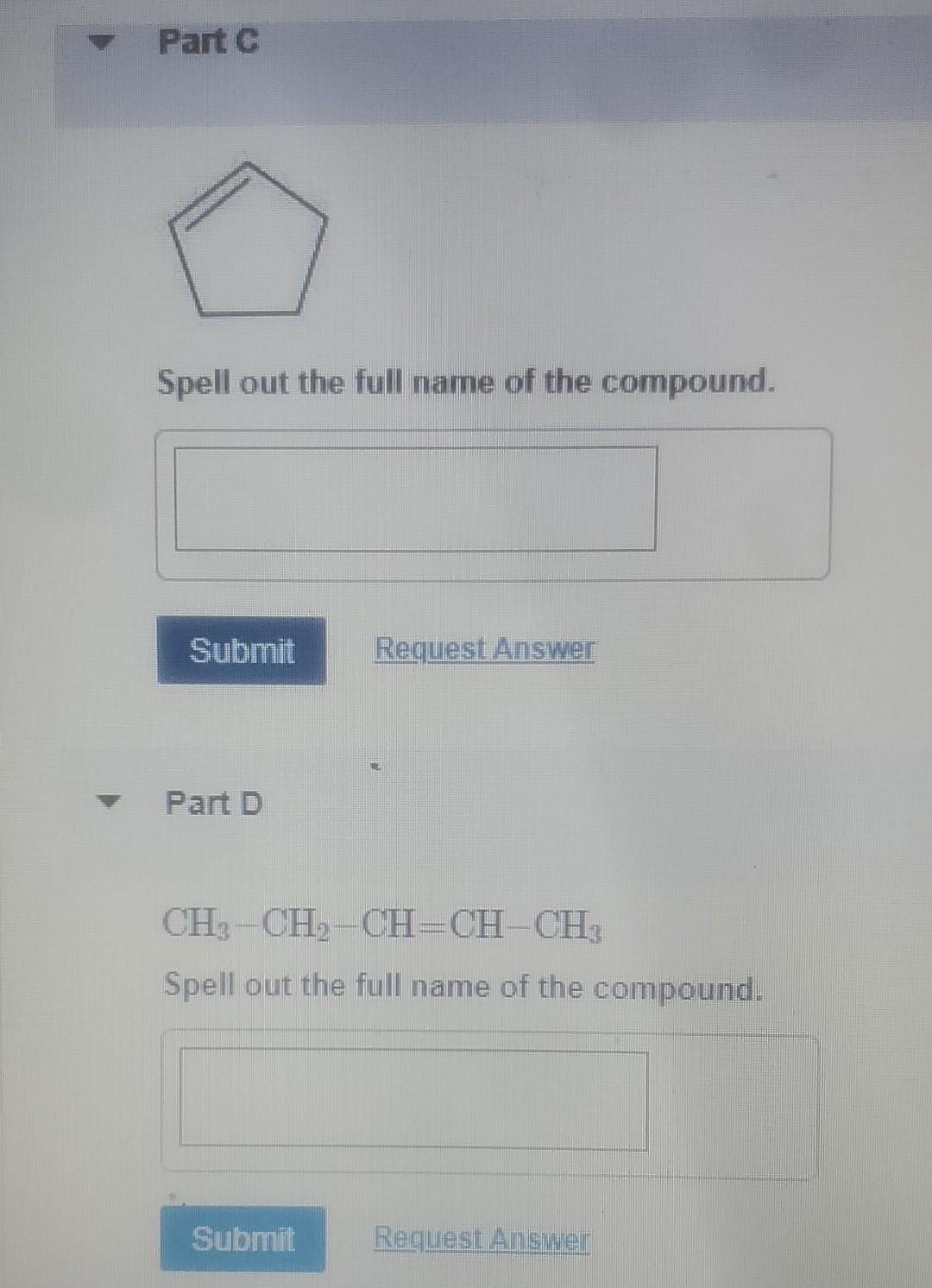 Solved Spell out the full name of the compound. Part D | Chegg.com