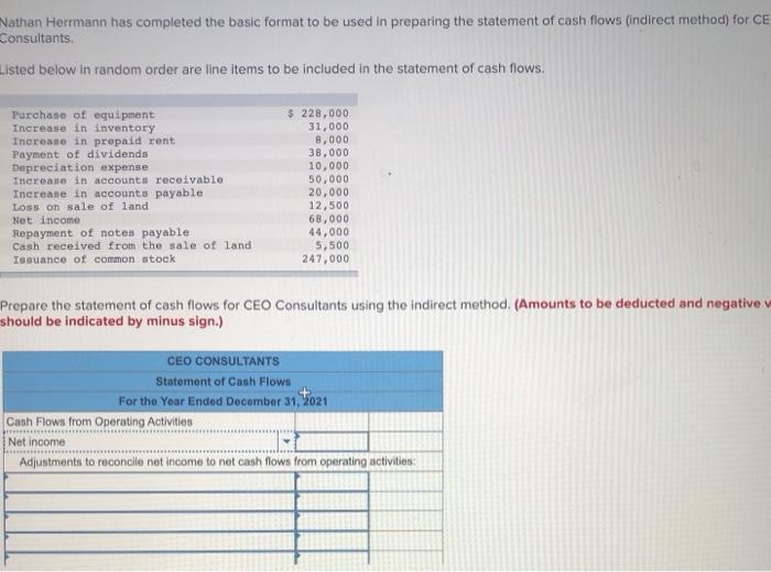 Solved Nathan Herrmann has completed the basic format to be | Chegg.com