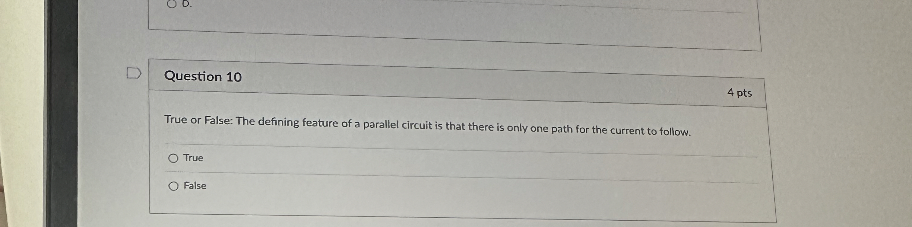 Solved Question 104 ﻿ptsTrue or False: The defining feature | Chegg.com