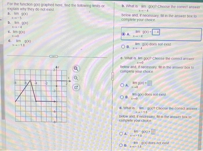 Solved For the function g(x) graphed here, find the | Chegg.com