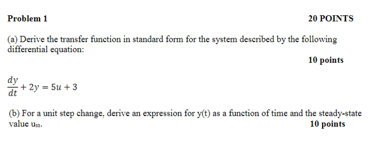 Solved Problem 120 ﻿POINTS(a) ﻿Derive the transfer function | Chegg.com