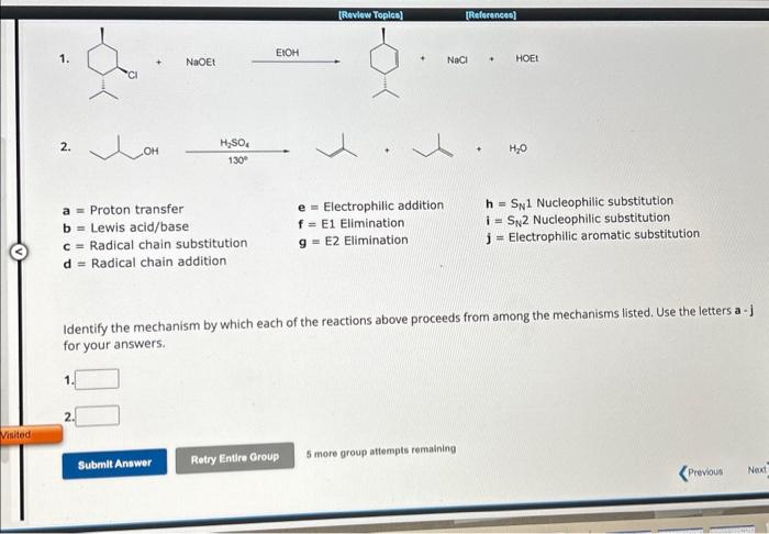 Solved 1. +Br2 heat FeBr3 2. DMSO /H2O. a= Proton transfer b | Chegg.com