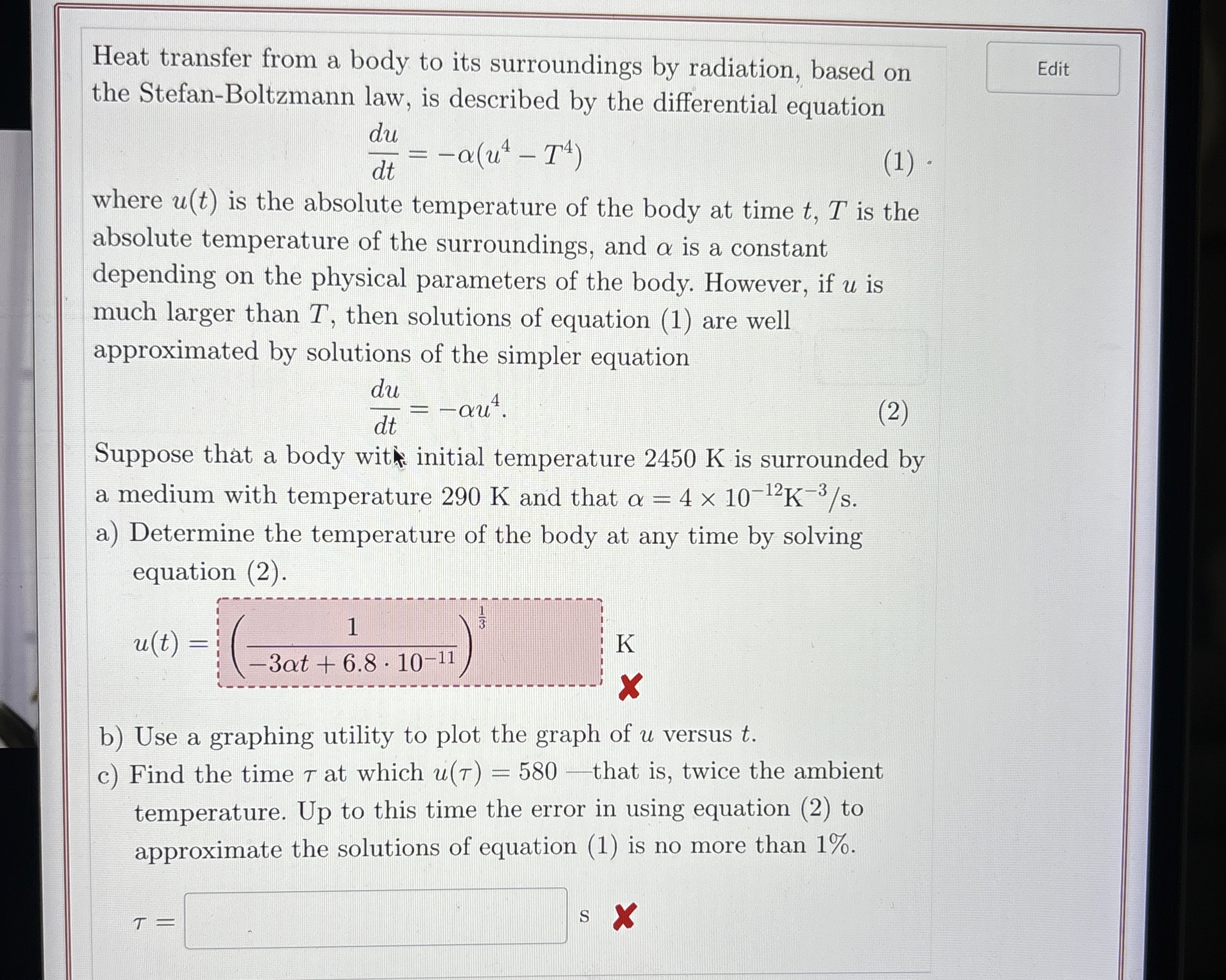 Solved Heat transfer from a body to its surroundings by | Chegg.com