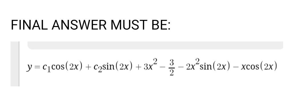 Solved PIs solve for the Undetermined Coefficients Method: | Chegg.com