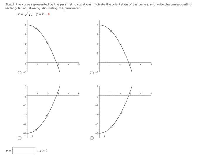 Solved Sketch The Curve Represented By The Parametric