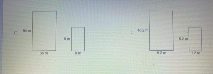 Solved Which pairs of rectangles are similar polygons ? | Chegg.com