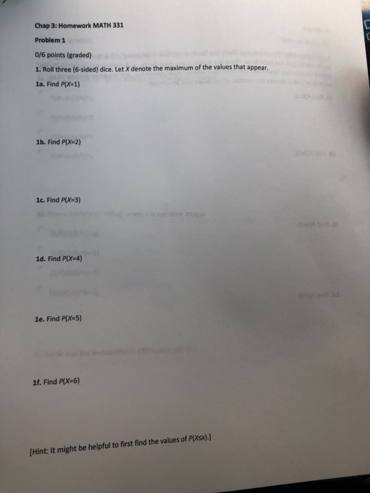 Solved Chap 3: Homework MATH 331 Problem 1 0/6 points | Chegg.com