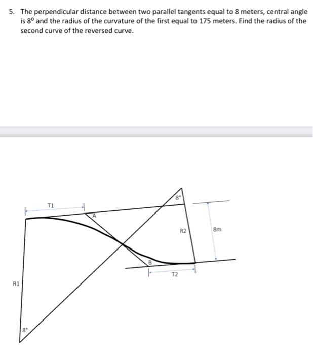 Solved 5. The perpendicular distance between two parallel | Chegg.com