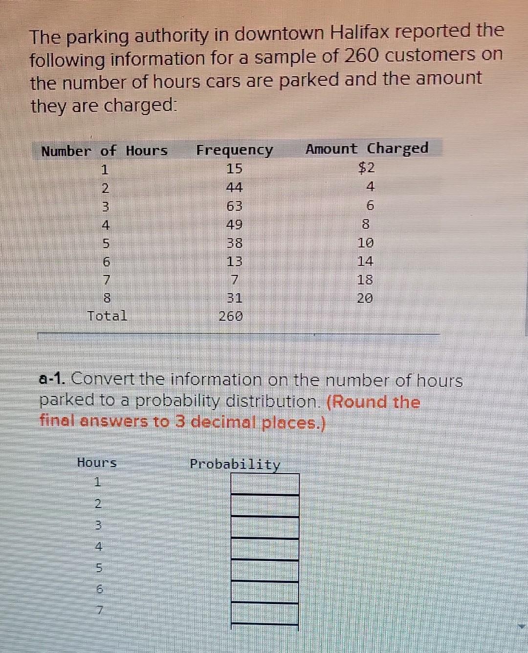 Solved The three tables listed below show random variables | Chegg.com