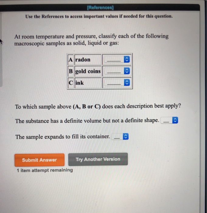 Solved (References) Use the References to access important | Chegg.com