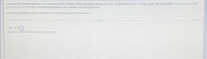 Solved Assume that random guesses are made for seven | Chegg.com
