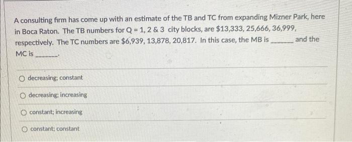 Solved A Boca Raton based company is hired to plant mango | Chegg.com
