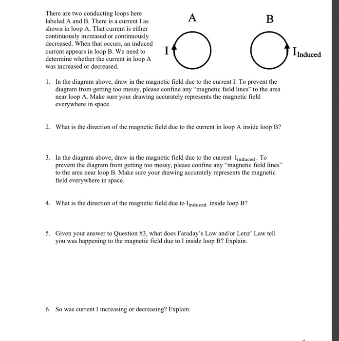 Solved There are two conducting loops here labeled A and B. | Chegg.com