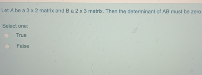 Solved Let A be a 3 x 2 matrix and B a 2 x 3 matrix. Then | Chegg.com
