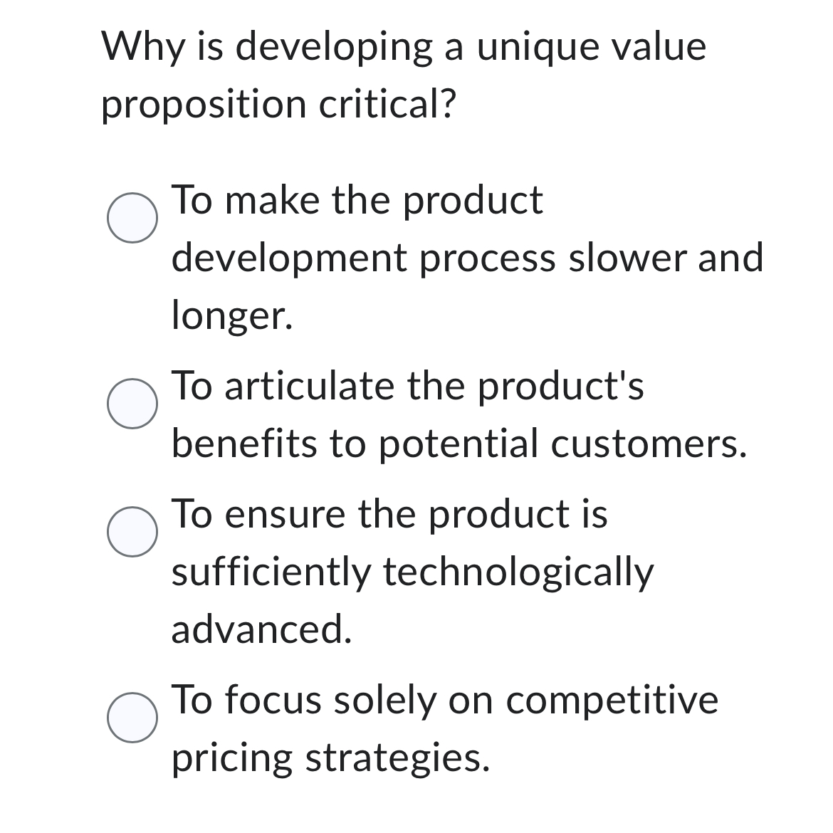 Solved Why is developing a unique value proposition | Chegg.com