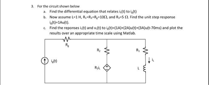 Solved For the circuit shown below a. Find the differential | Chegg.com