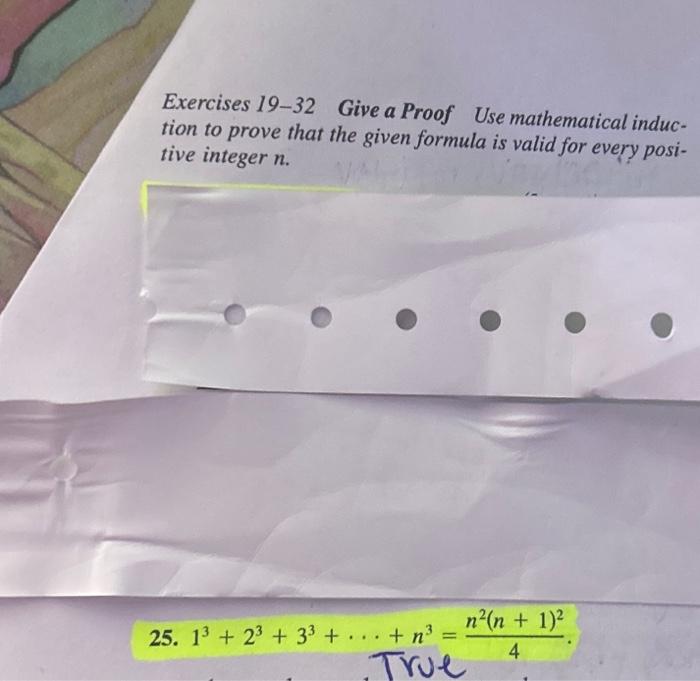 Solved Exercises 19-32 Give a Proof Use mathematical | Chegg.com