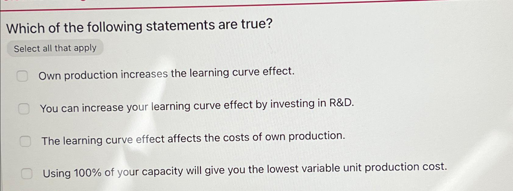 Solved Which of the following statements are true?Select all | Chegg.com