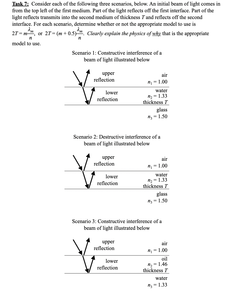 Solved Task 7: Consider each of the following three | Chegg.com