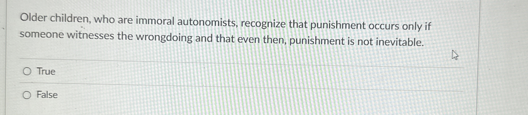 High Quality SOLUTION Older children, who are immoral autonomists ...