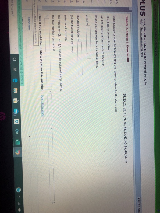 Solved PLUS Lock Statistics: Unlocking the Power of Data, ze | Chegg.com