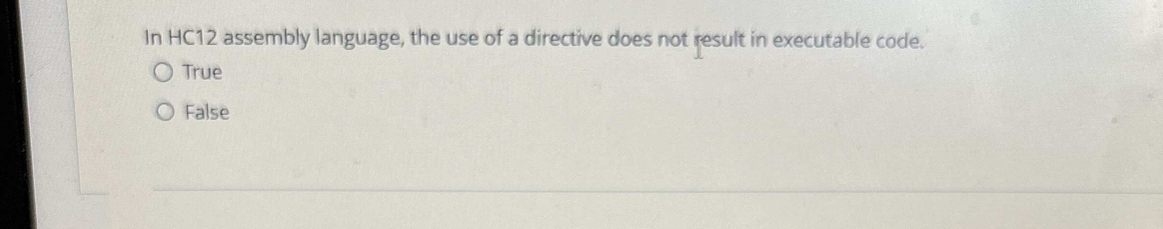 Solved In HC12 ﻿assembly language, the use of a directive | Chegg.com