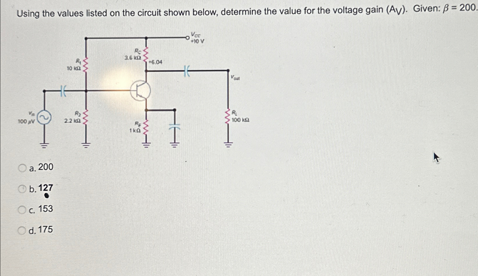 Solved Using the values listed on the circuit shown below, | Chegg.com