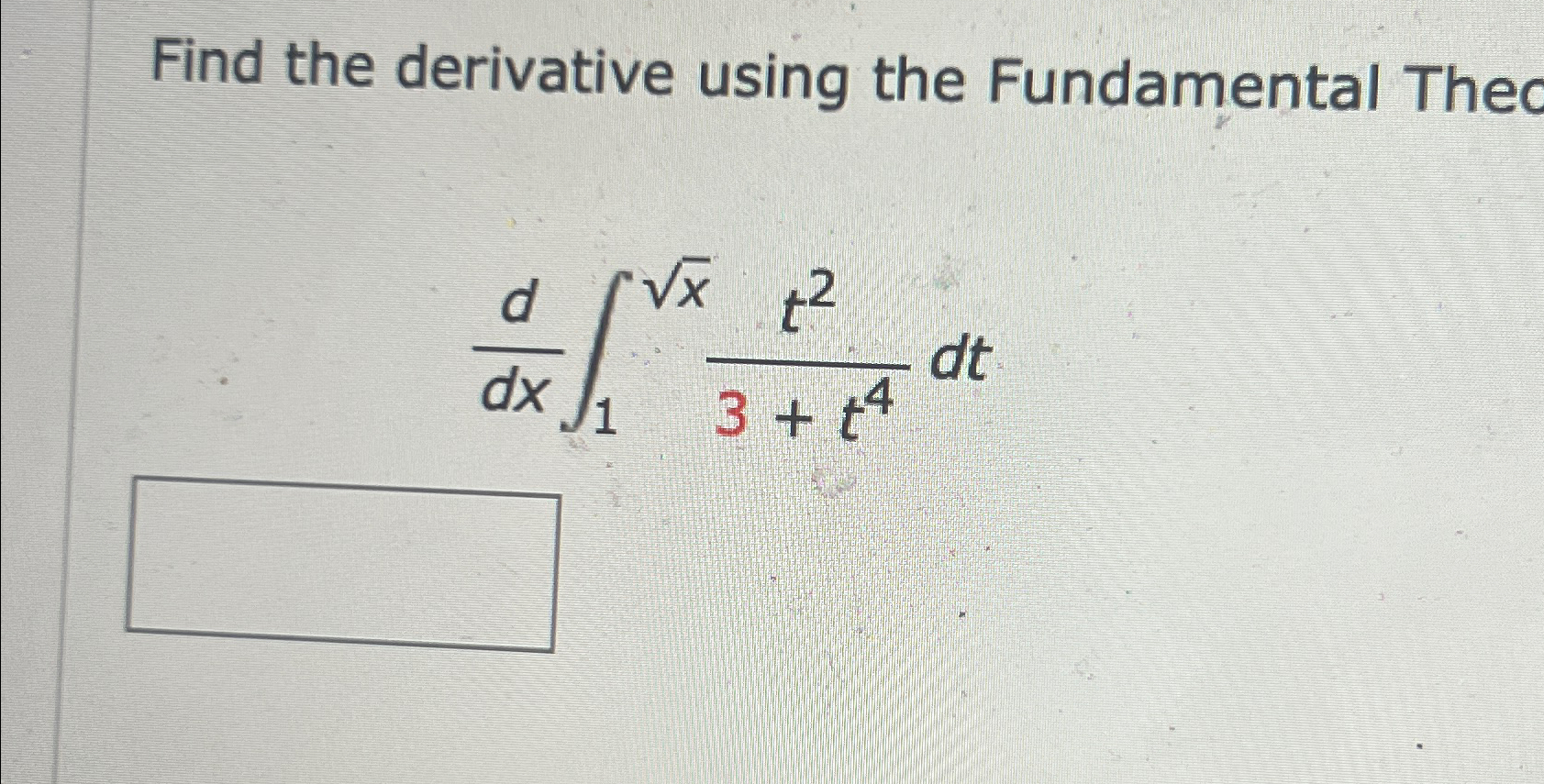 Solved Find the derivative using the Fundamental | Chegg.com