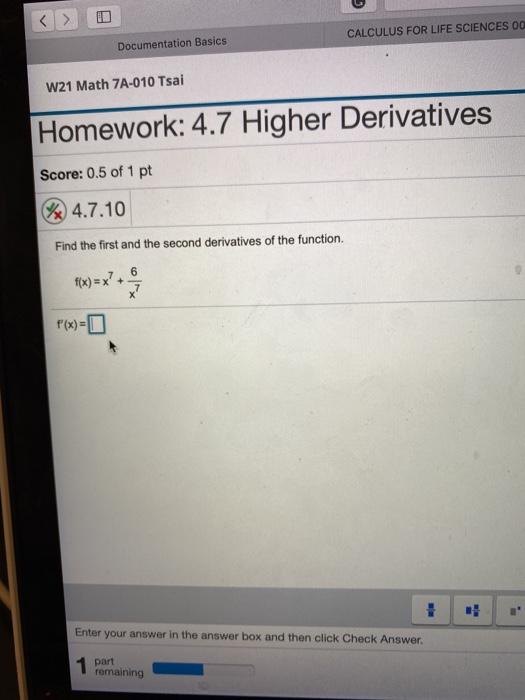 Solved CALCULUS FOR LIFE SCIENCES OO Documentation Basics | Chegg.com
